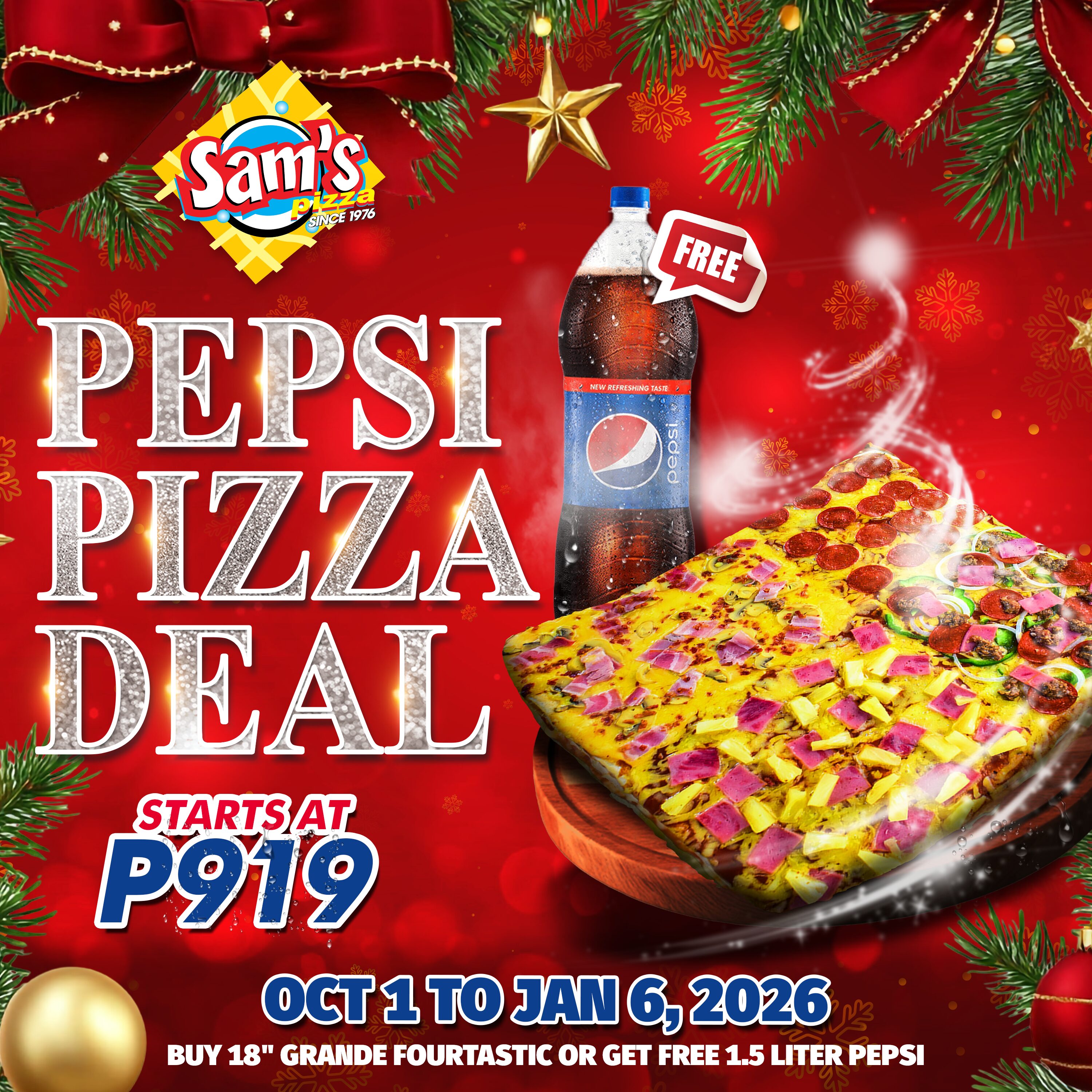 Pepsi Pizza Deal – Sam's Pizza